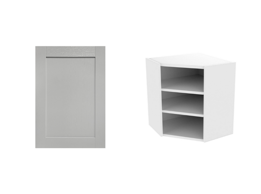Harlem 900 High x 600 Corner Diagonal Wall Kitchen Unit — TheKitchenYard