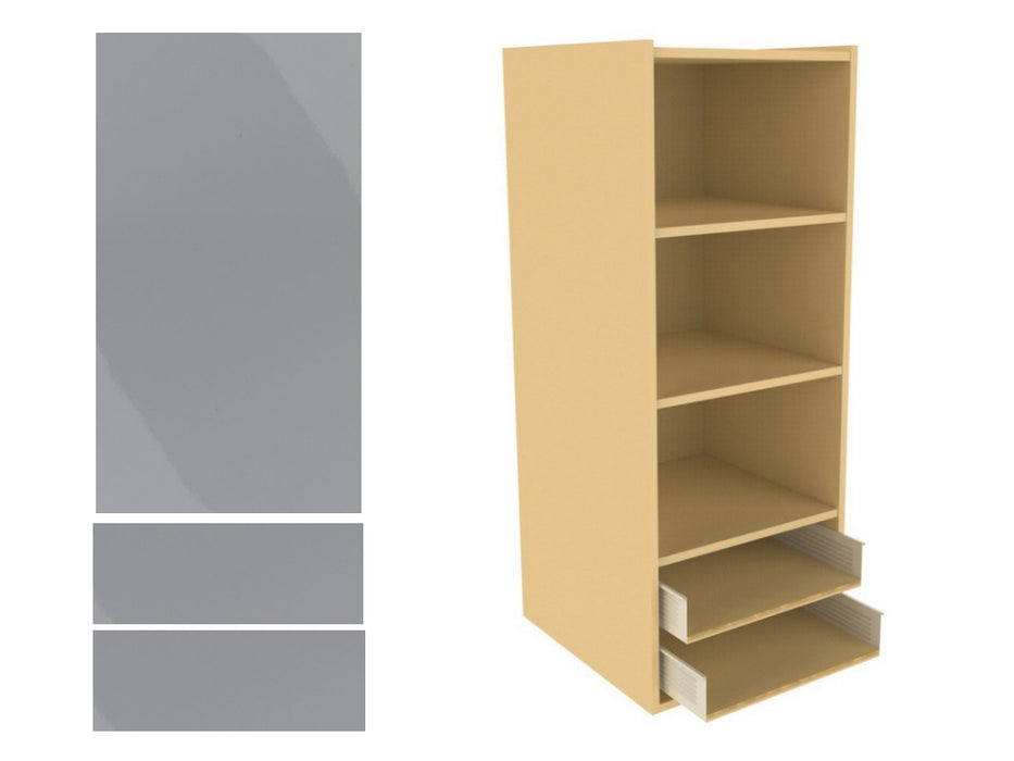 Zola Gloss 1210 Worktop Dresser 2 Drawer — TheKitchenYard